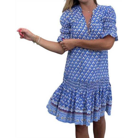 Oliphant | Dresses | New Oliphant Smocked Drop Mini Dress In Clover ...